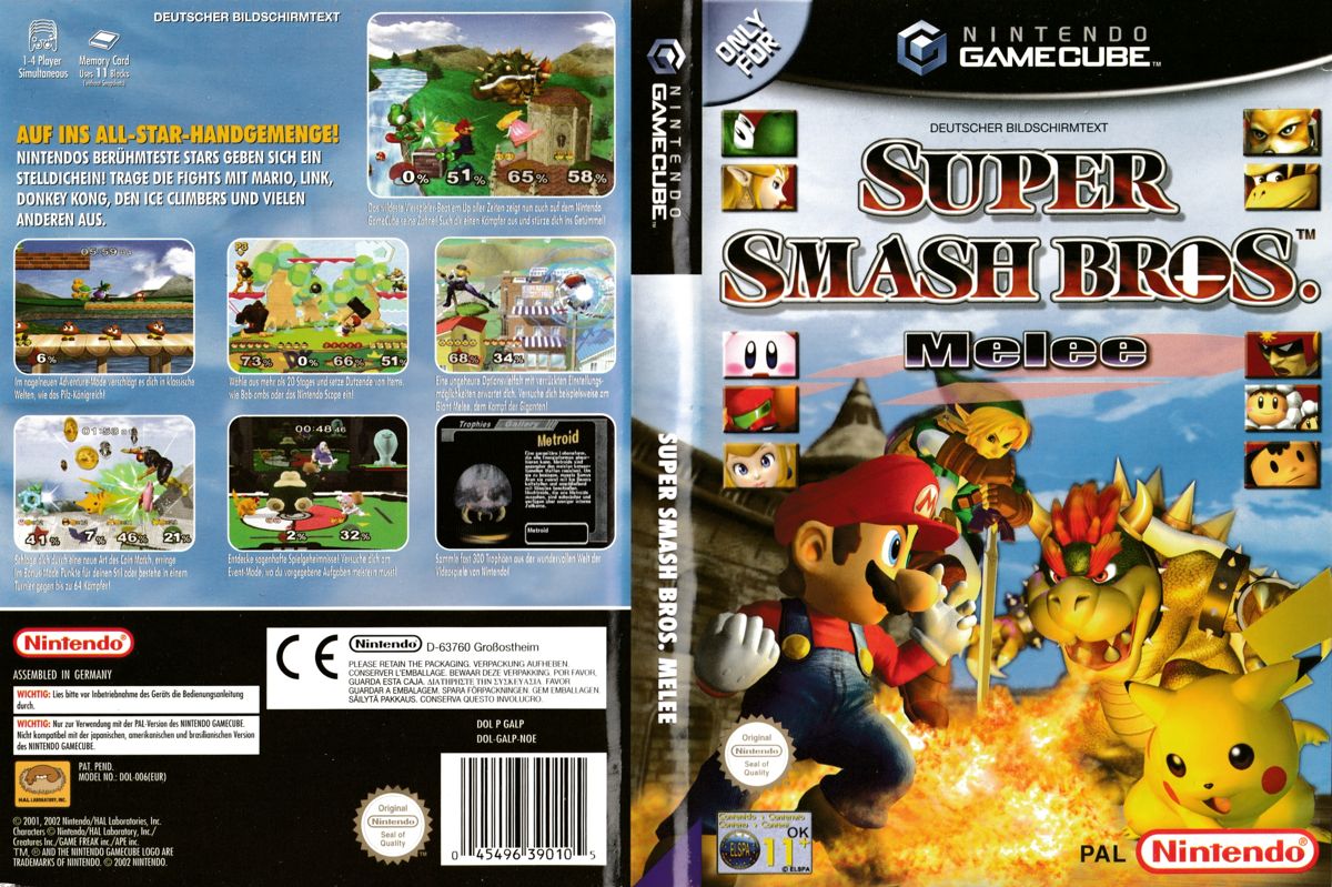 Super Smash Bros.: Melee cover or packaging material - MobyGames