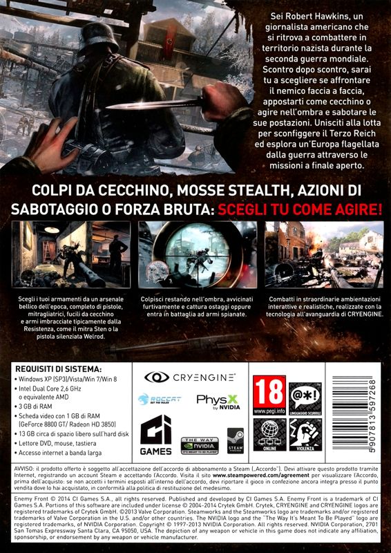 Enemy Front (Limited Edition) cover or packaging material - MobyGames