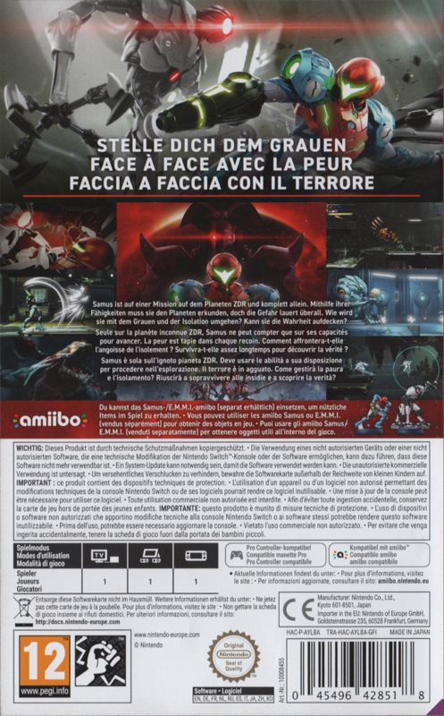 Metroid Dread cover or packaging material - MobyGames