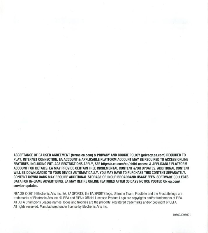 FIFA 20 cover or packaging material - MobyGames