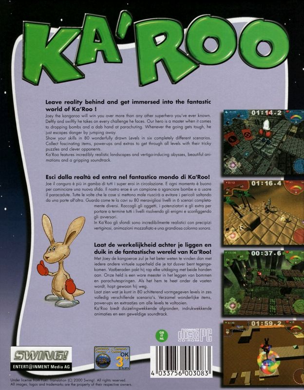 Ka'Roo cover or packaging material - MobyGames