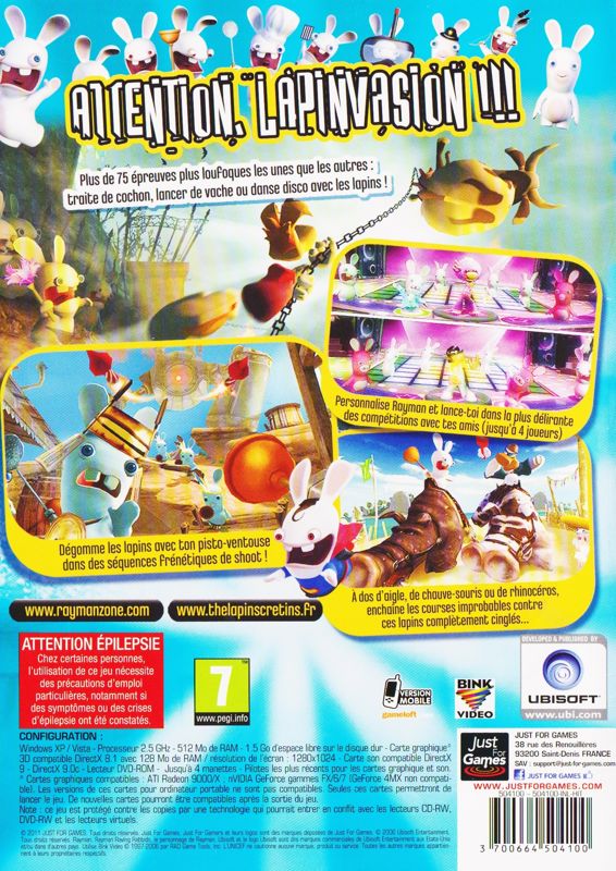 Rayman: Raving Rabbids cover or packaging material - MobyGames