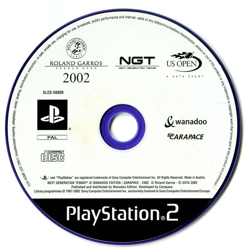 NGT: US Open 2002 cover or packaging material - MobyGames