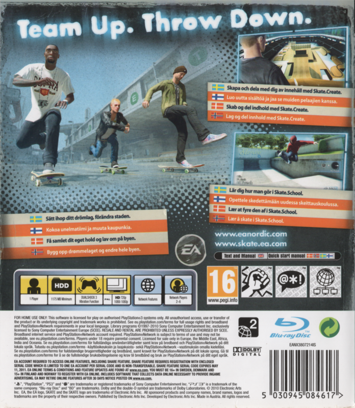 skate 3 cover or packaging material - MobyGames