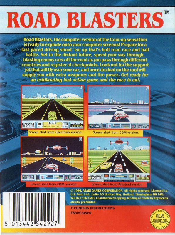 RoadBlasters cover or packaging material - MobyGames