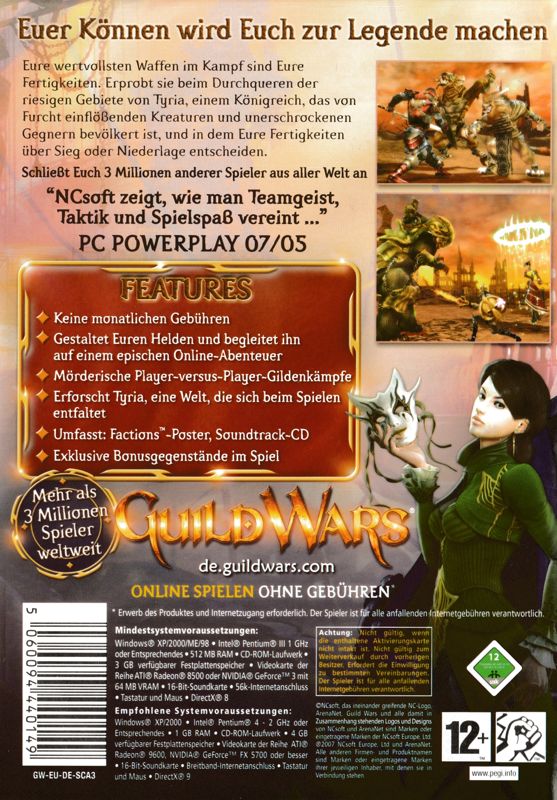 Guild Wars cover or packaging material - MobyGames