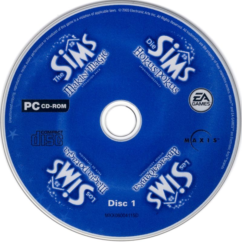 The Sims: Makin' Magic cover or packaging material - MobyGames