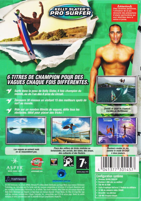 Kelly Slater's Pro Surfer cover or packaging material - MobyGames