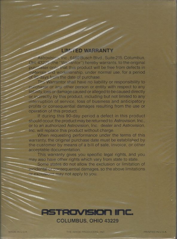 Space Zap cover or packaging material - MobyGames