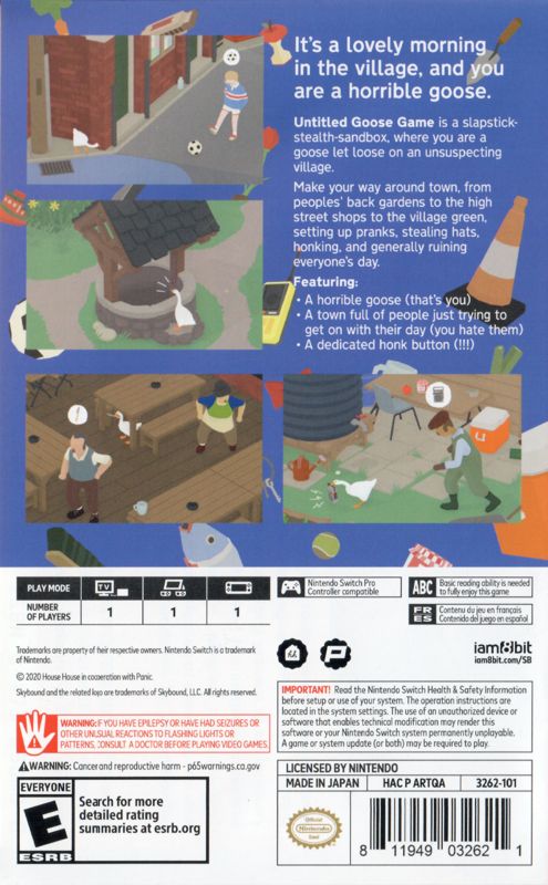 Untitled Goose Game: Lovely Edition cover or packaging material - MobyGames