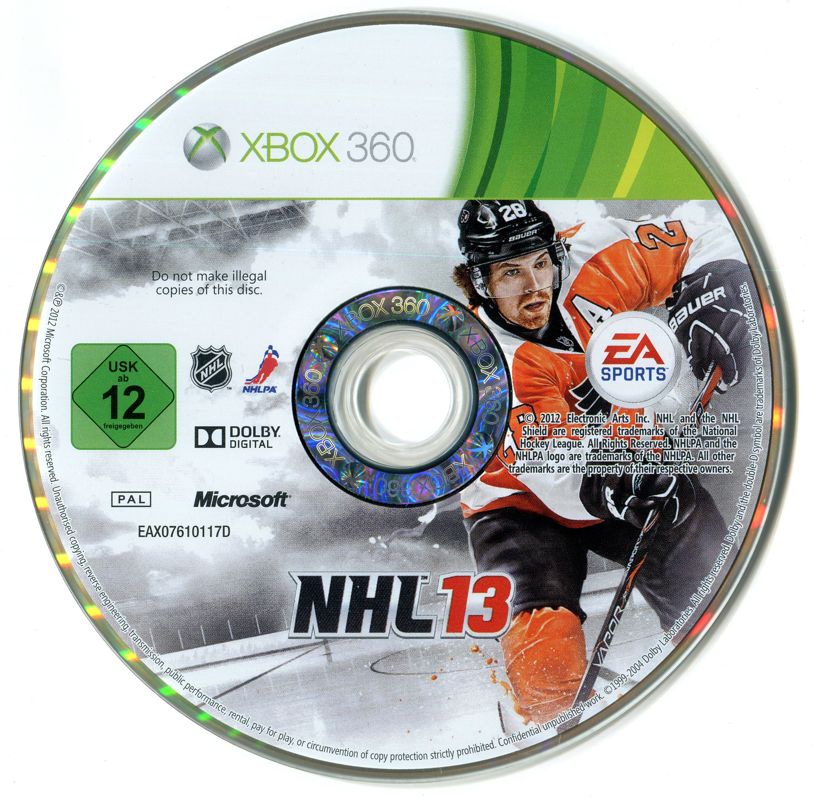 NHL 13 cover or packaging material - MobyGames