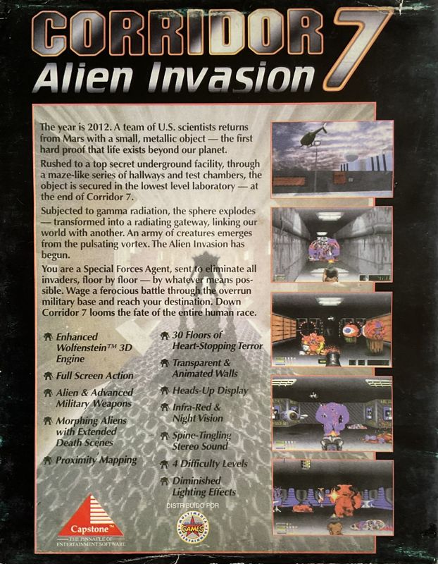Corridor 7: Alien Invasion cover or packaging material - MobyGames