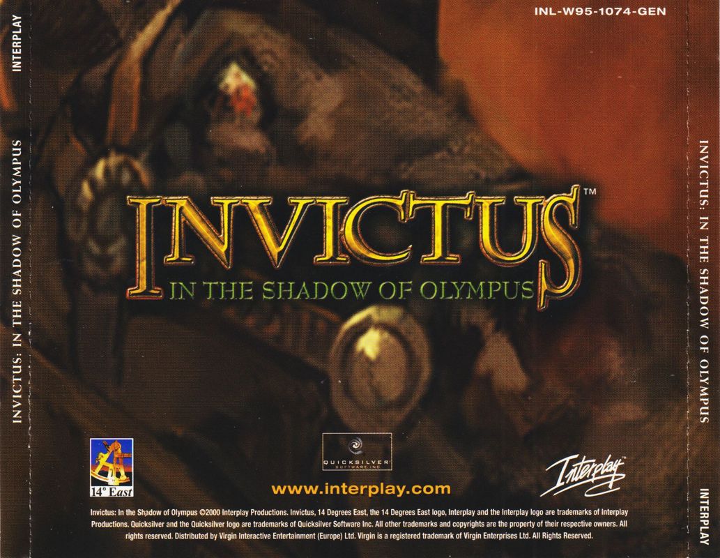 Invictus: In the Shadow of Olympus cover or packaging material - MobyGames