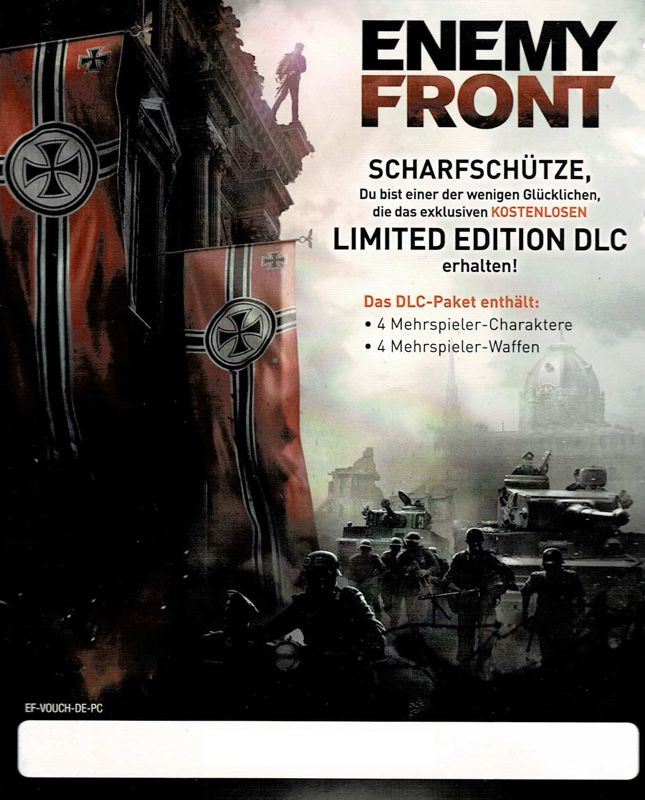 Enemy Front (Limited Edition) cover or packaging material - MobyGames