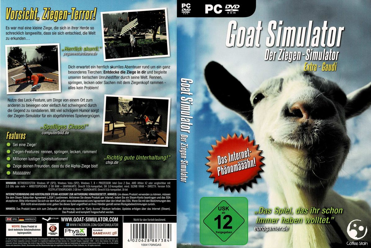 Goat Simulator cover or packaging material - MobyGames