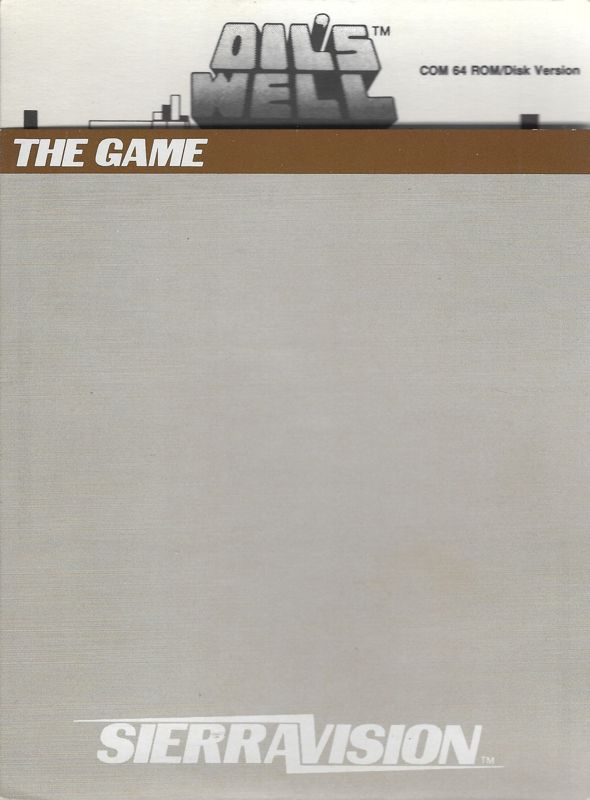 Oil's Well cover or packaging material - MobyGames