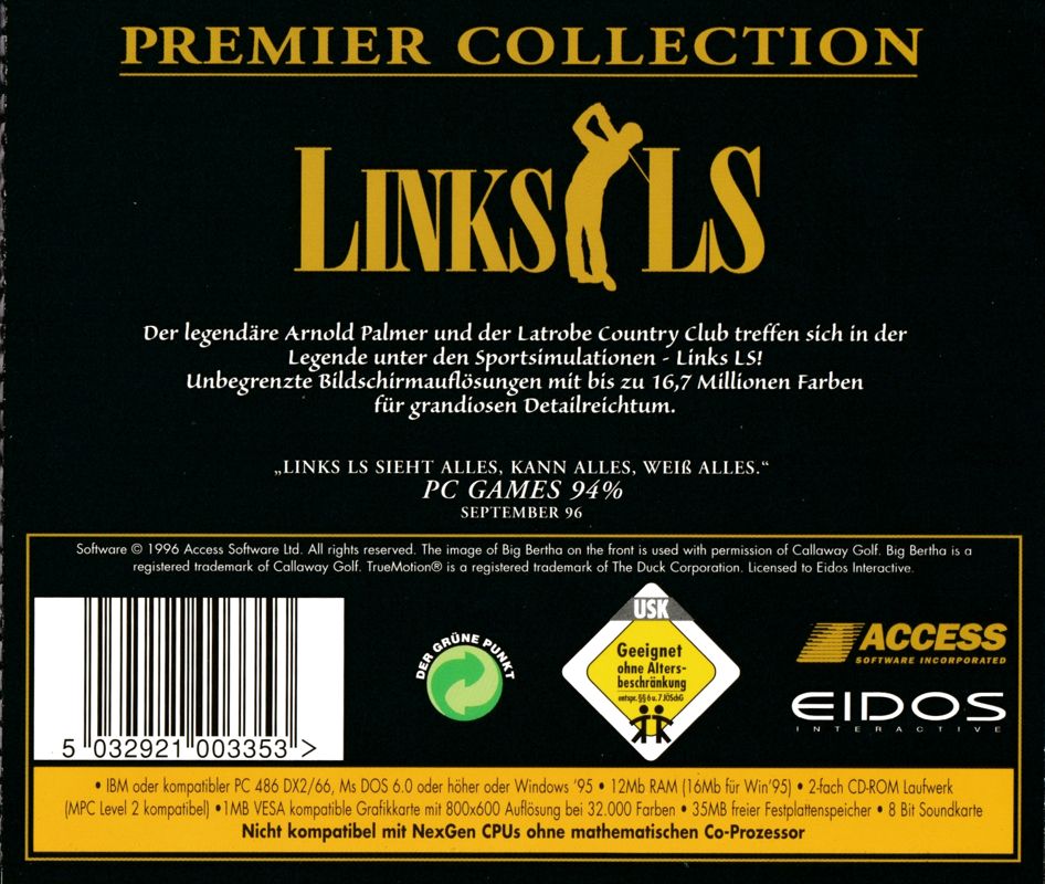 Links LS: Legends in Sports - 1997 Edition cover or packaging material ...