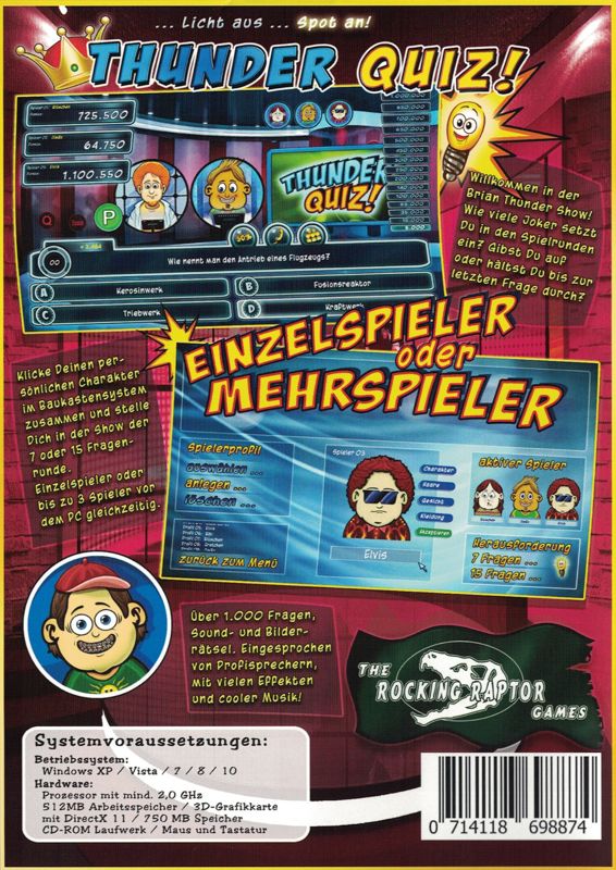 Thunder Quiz cover or packaging material - MobyGames