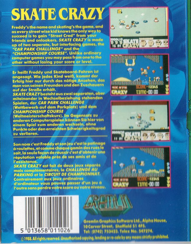 Skate Crazy cover or packaging material - MobyGames
