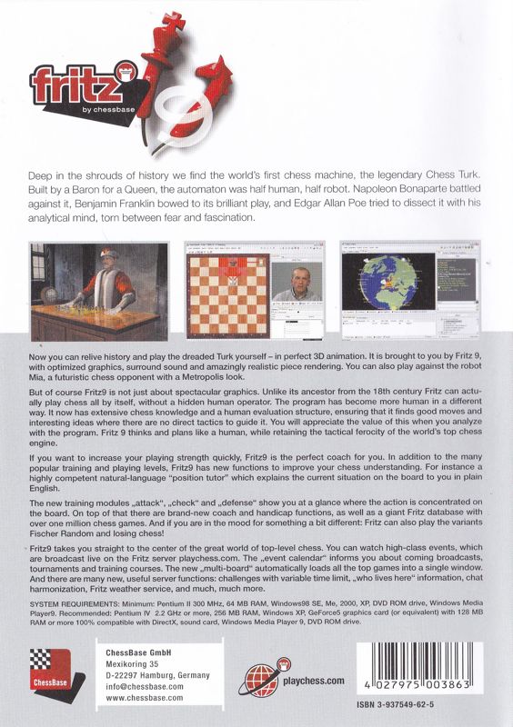 Fritz 9: Play Chess cover or packaging material - MobyGames