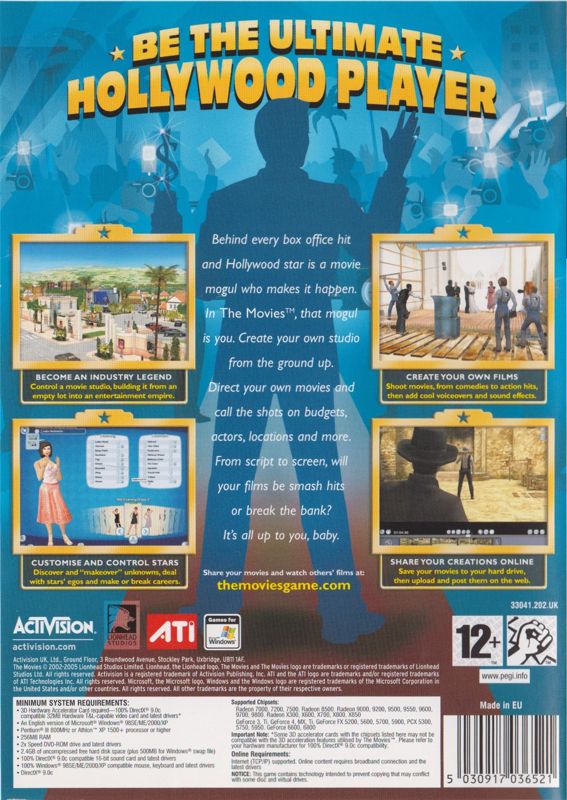 The Movies cover or packaging material - MobyGames