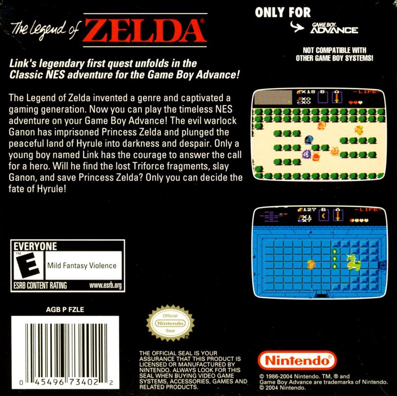 The Legend of Zelda cover or packaging material - MobyGames