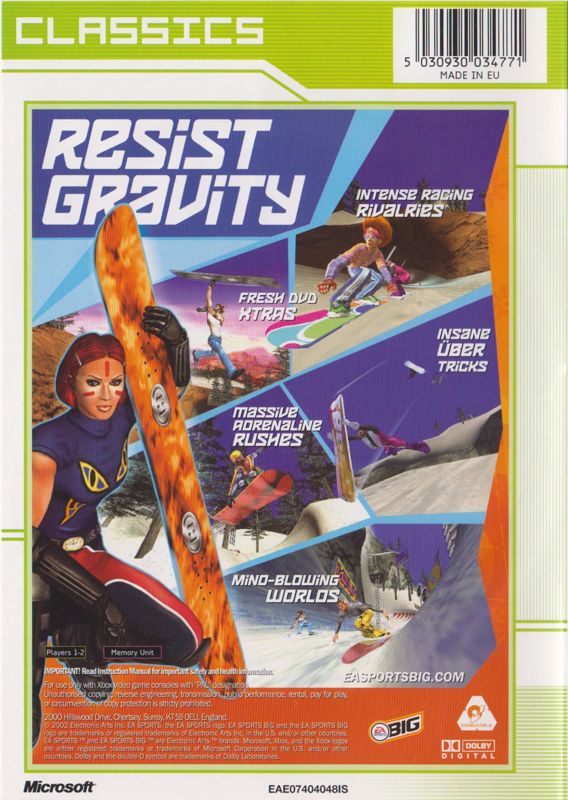 SSX Tricky cover or packaging material - MobyGames