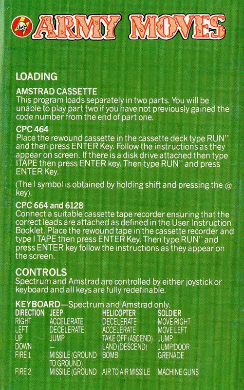 Army Moves cover or packaging material - MobyGames