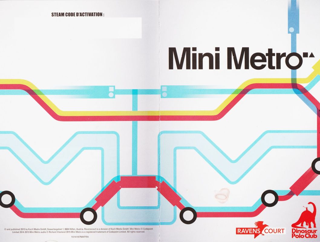 Mini Metro cover or packaging material - MobyGames