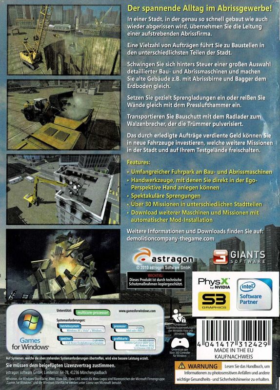 Demolition Company: Der Abbruch Simulator cover or packaging material ...