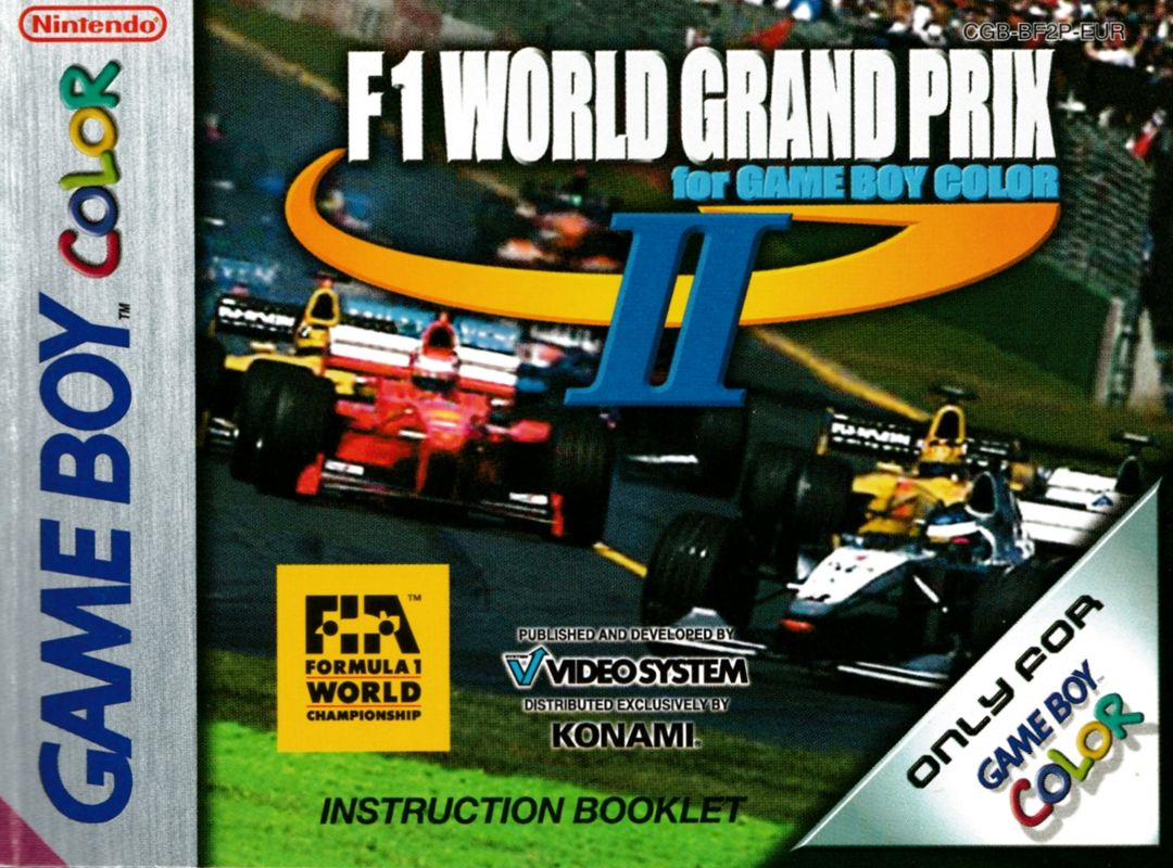 F1 World Grand Prix II for Game Boy Color cover or packaging material ...