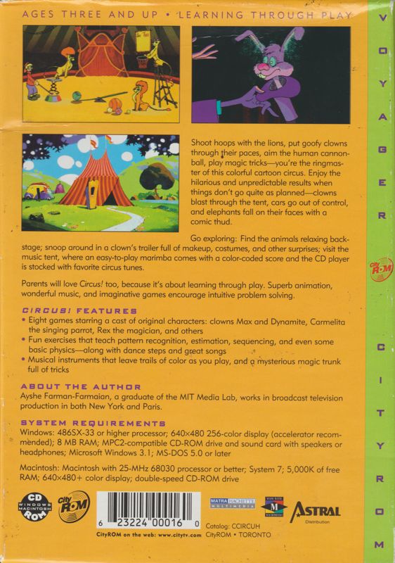 Circus! cover or packaging material - MobyGames