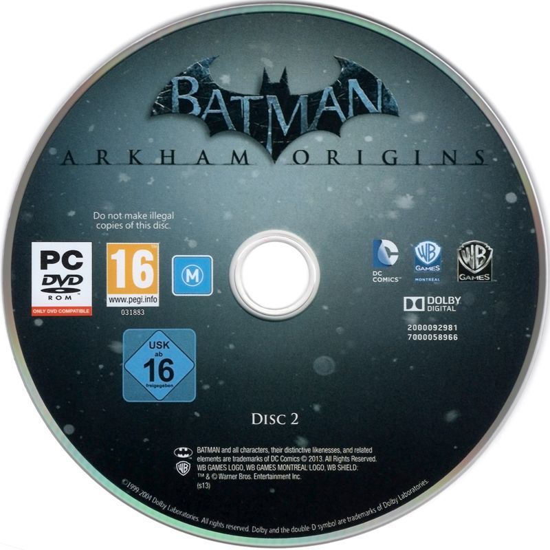 Batman: Arkham Origins cover or packaging material - MobyGames