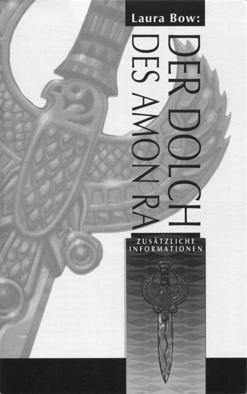 The Dagger of Amon Ra cover or packaging material - MobyGames