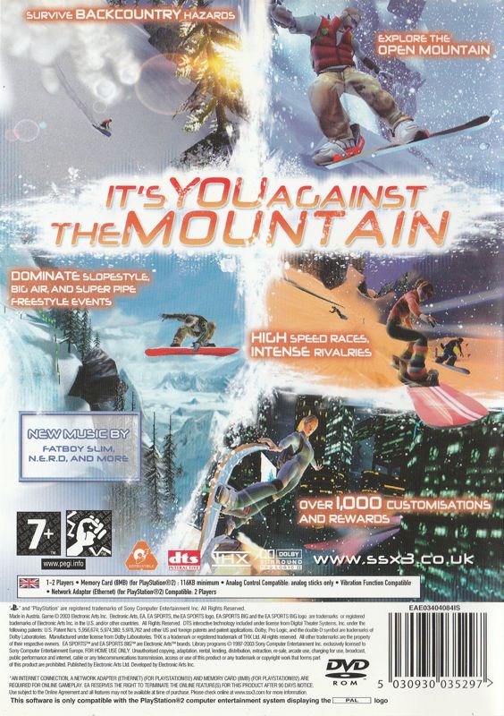 SSX 3 cover or packaging material - MobyGames