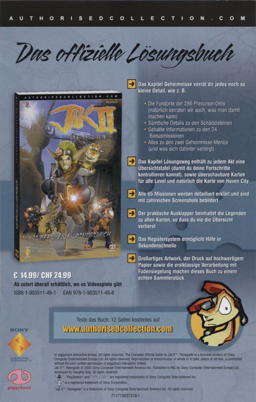 Jak II cover or packaging material - MobyGames