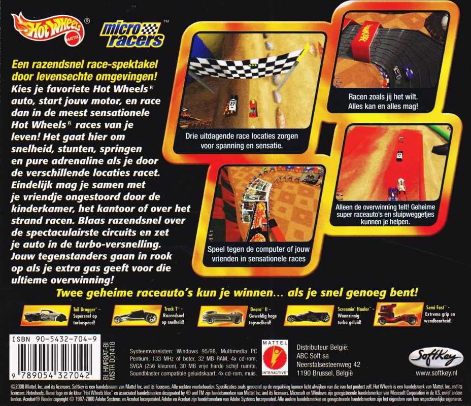 Hot Wheels: Micro Racers cover or packaging material - MobyGames