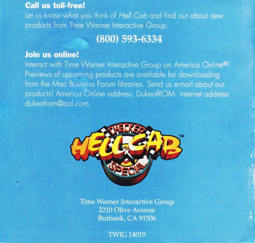 Hell Cab cover or packaging material - MobyGames