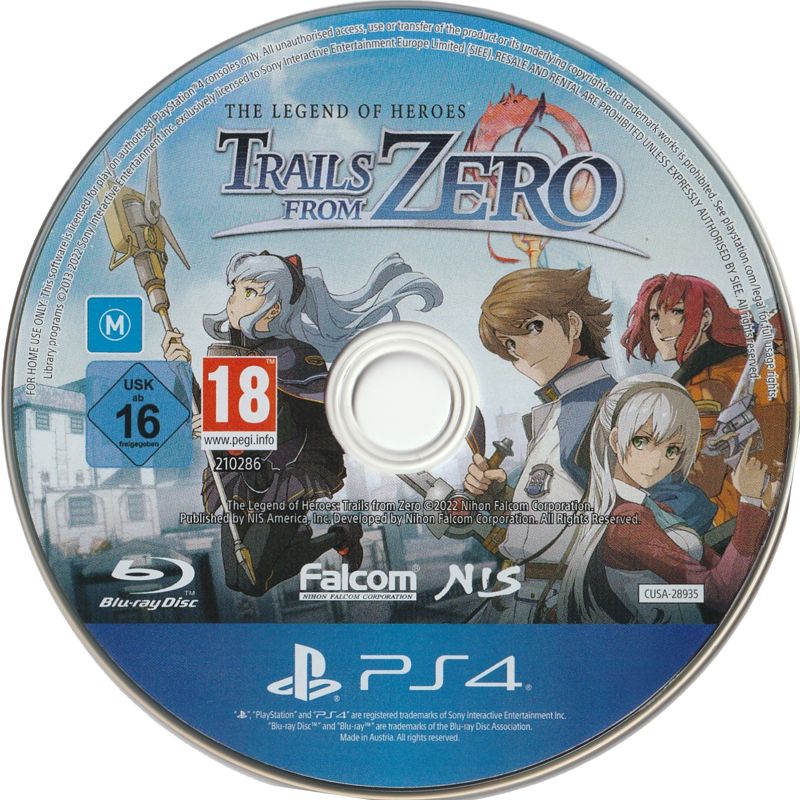 The Legend of Heroes: Trails from Zero cover or packaging material ...