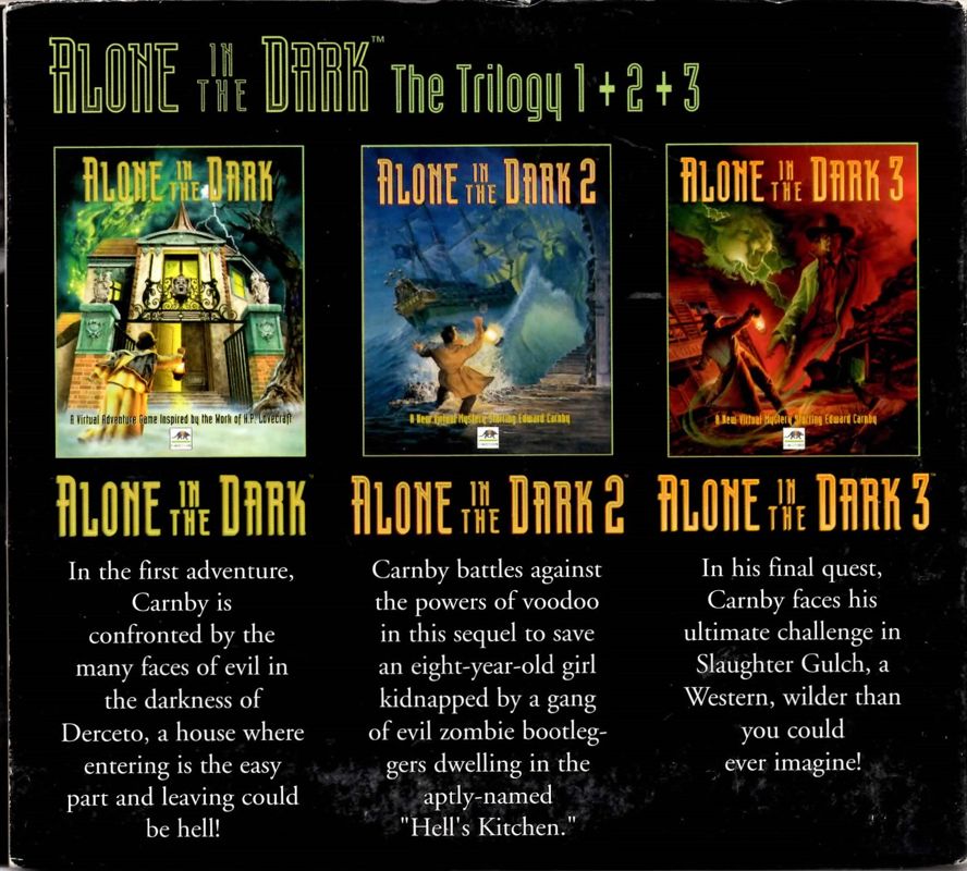 Alone in the Dark: The Trilogy 1+2+3 cover or packaging material - MobyGames