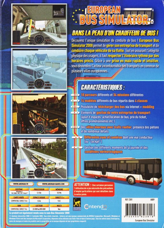 Bus Simulator cover or packaging material - MobyGames