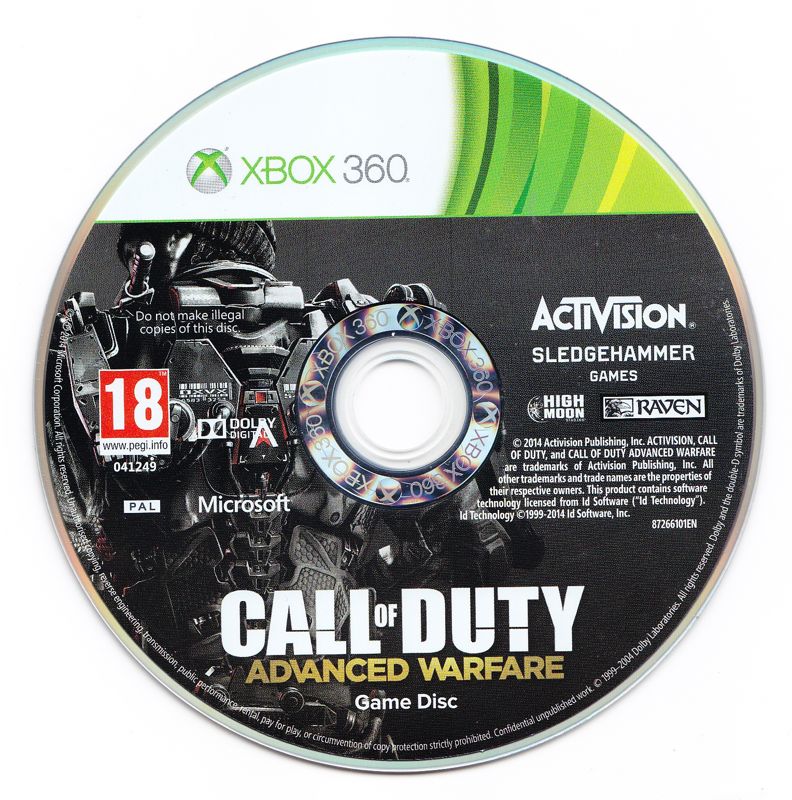 Call of Duty: Advanced Warfare cover or packaging material - MobyGames