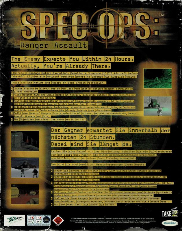 Spec Ops: Rangers Lead the Way cover or packaging material - MobyGames