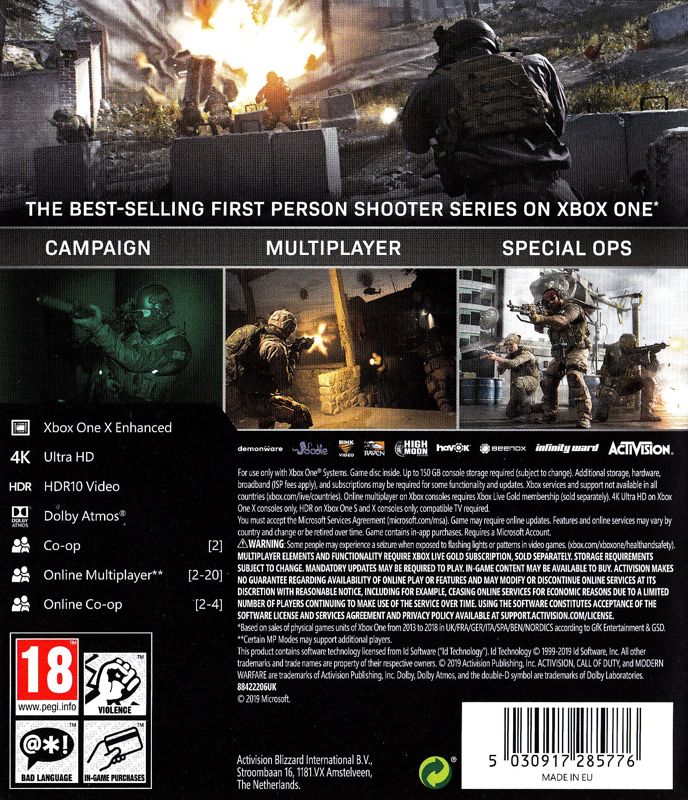 Call of Duty: Modern Warfare cover or packaging material - MobyGames