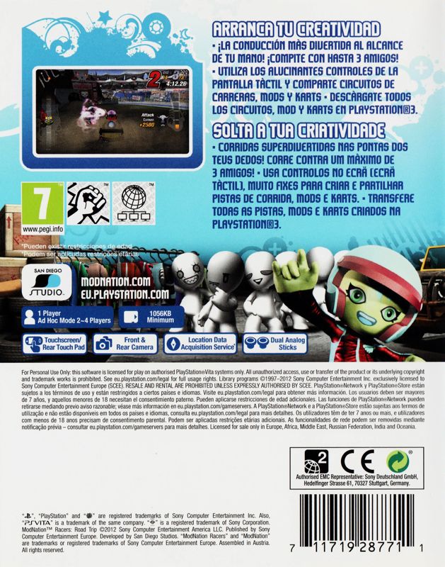 ModNation Racers: Road Trip cover or packaging material - MobyGames