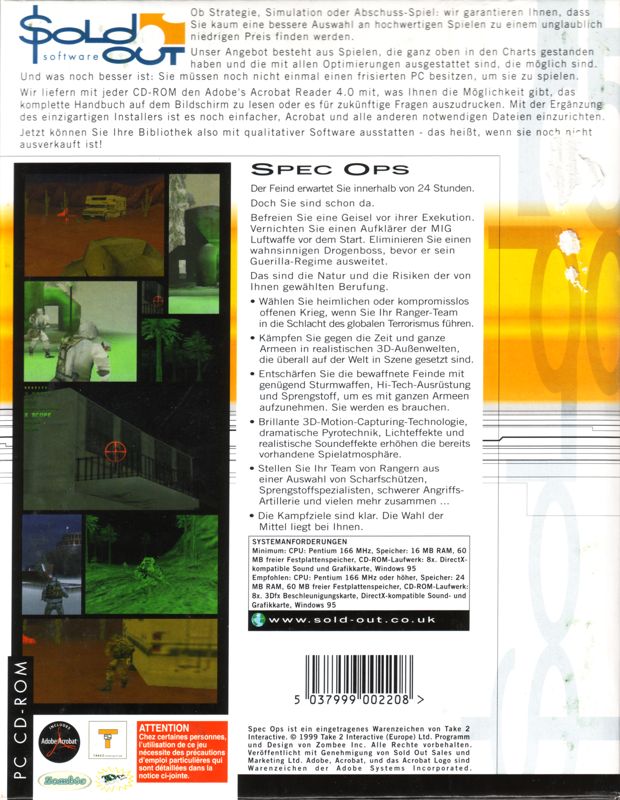 Spec Ops: Rangers Lead the Way cover or packaging material - MobyGames