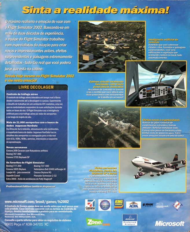 Microsoft Flight Simulator 2002 cover or packaging material - MobyGames