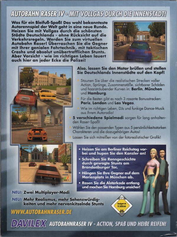 Autobahn Raser IV cover or packaging material - MobyGames