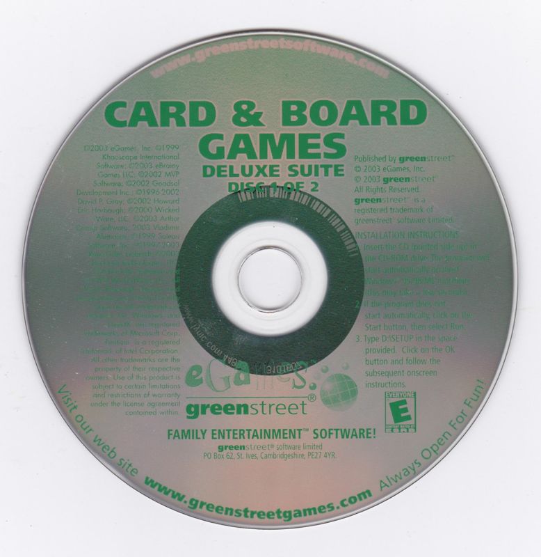 Deluxe Suite: Card & Board Games cover or packaging material - MobyGames