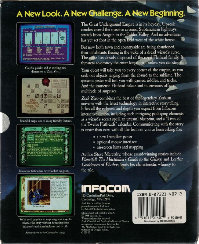Zork Zero: The Revenge of Megaboz cover or packaging material - MobyGames